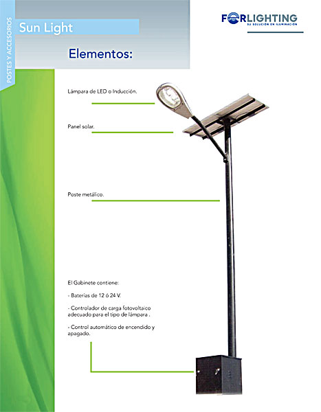 SISTEMA SUN LIGHT (PANEL SOLAR)